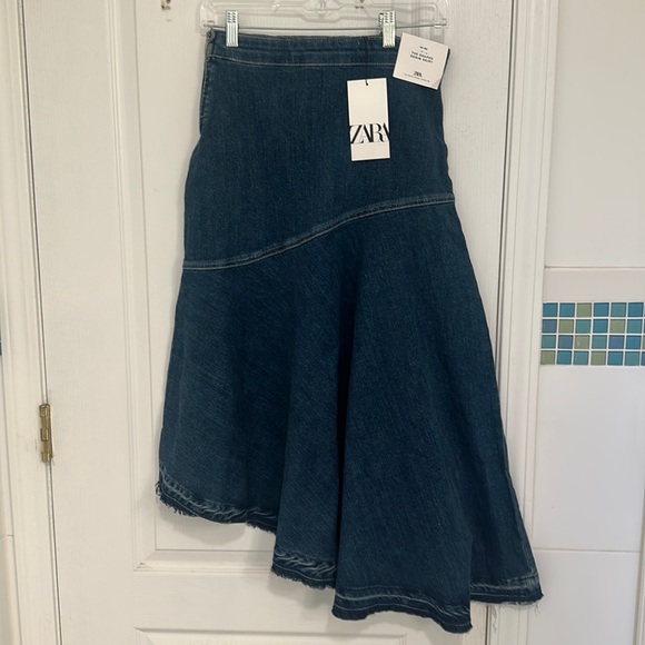 Zara | Skirts | Nwt Zara The Draped Denim Skirt Signature Denim | Poshmark